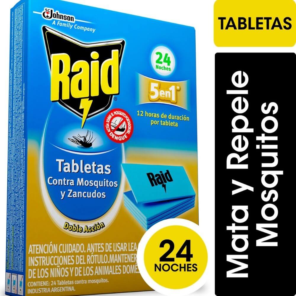 Tabletas para Mosquitos Doble Accion Raid 24U - arjosimarprod Tabletas para Mosquitos Doble Accion Raid 24U - arjosimarprod