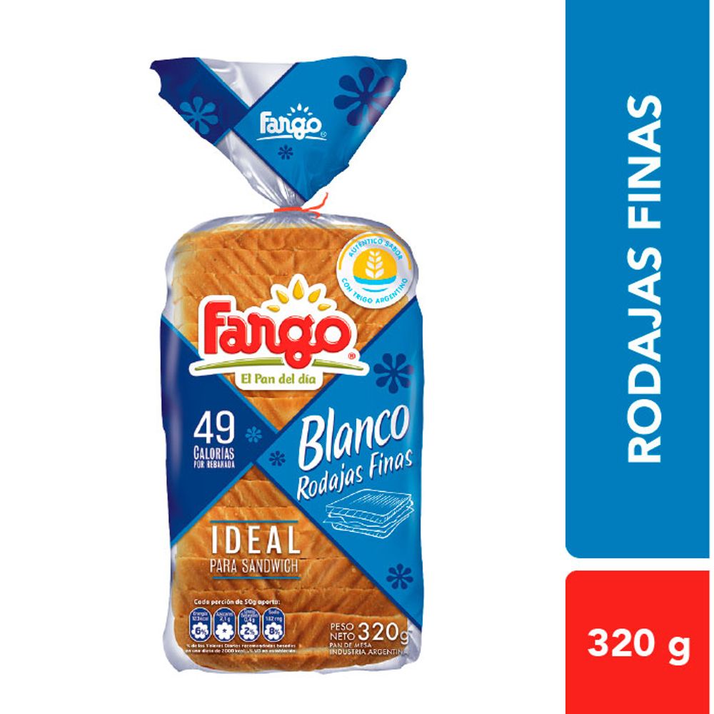 Pan Blanco Rodaja Fina Fargo 400 gr - arjosimarprod