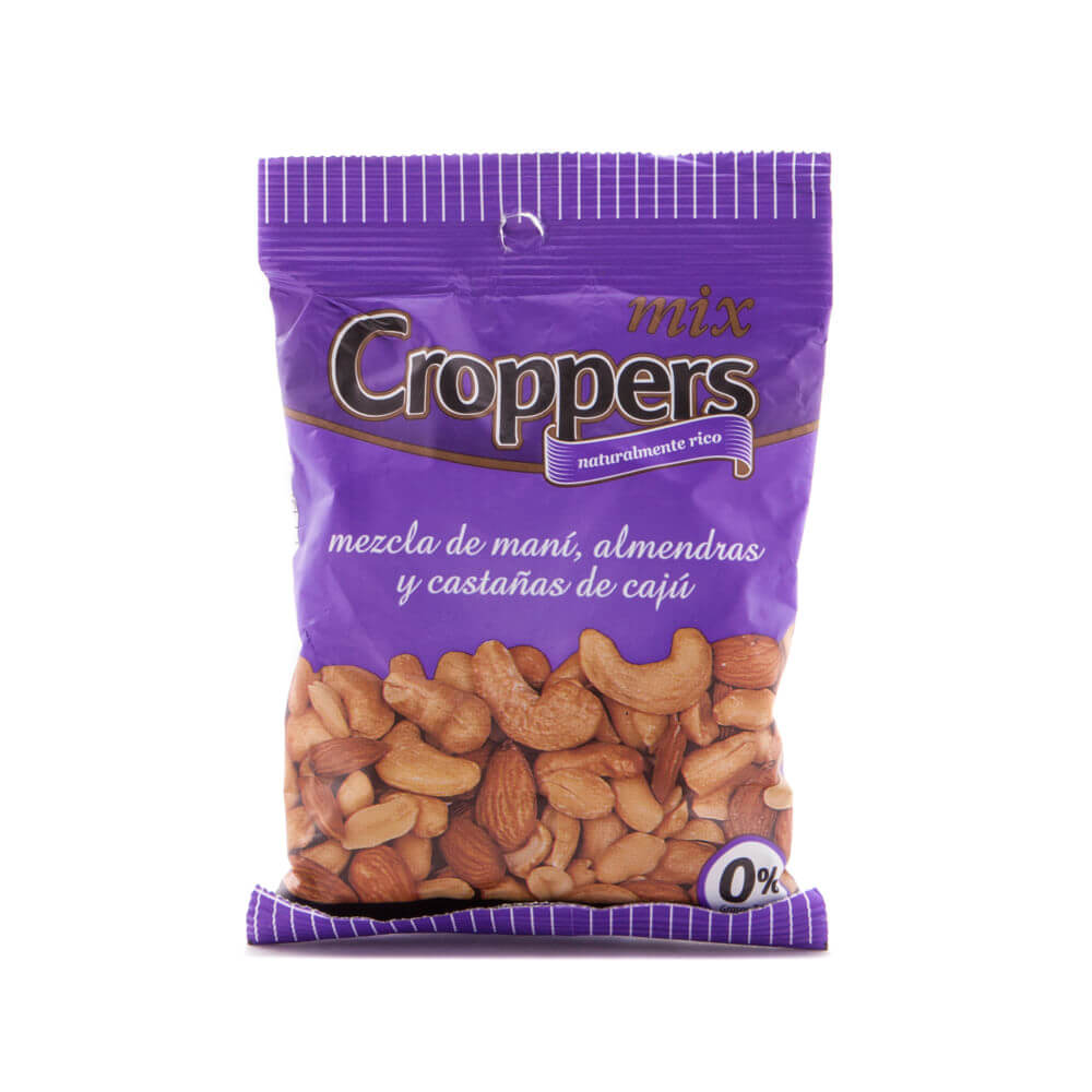 Mani+Mix Castañas de Caju+Almendras Croppers 85 gr - arjosimarprod