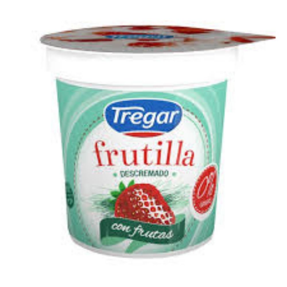 Yogur Descremado Frutado Frutilla Fortificado Tregar 160 gr - arjosimarprod
