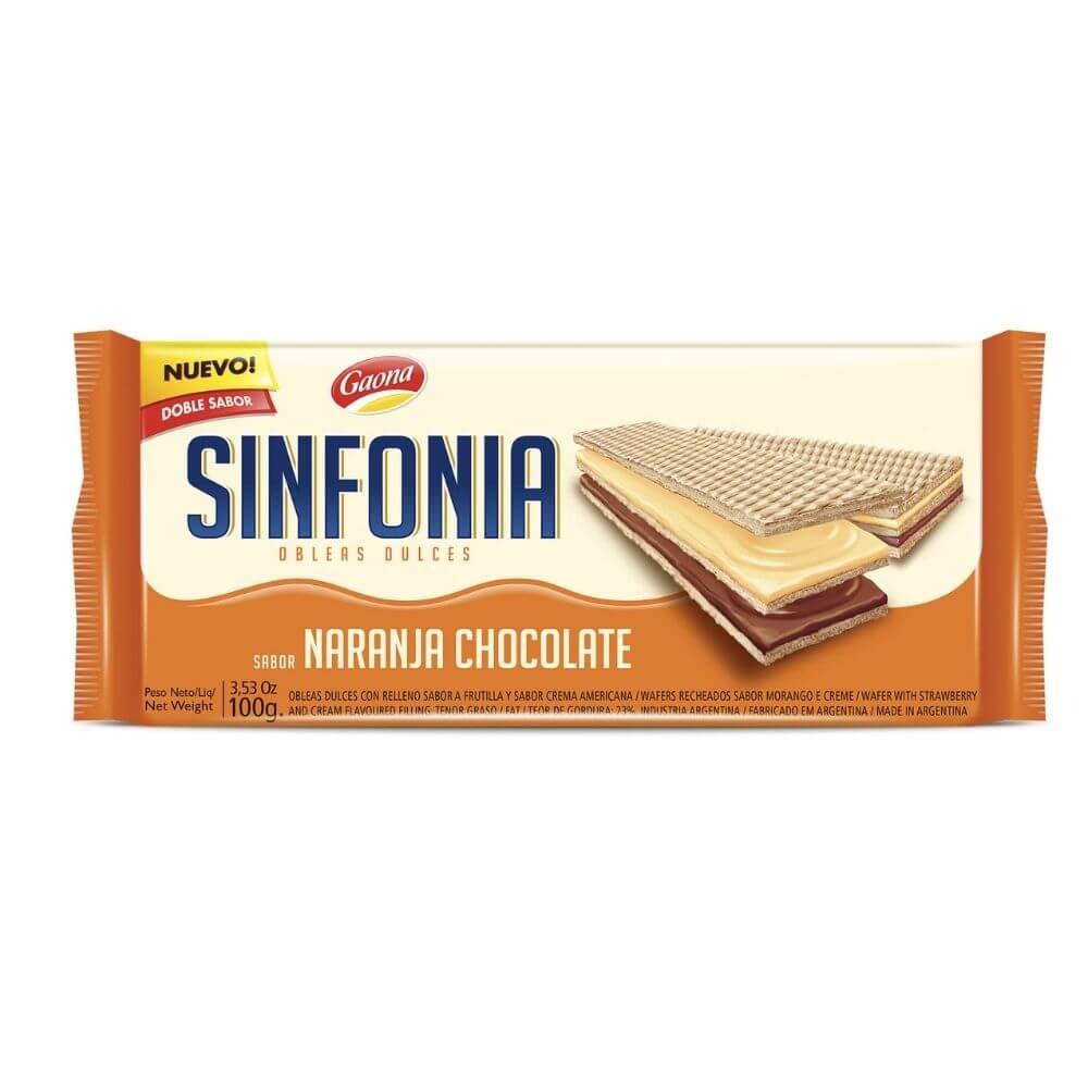Galletita Sinfonia Naranja Chocolate Gaona 100 gr - arjosimarprod