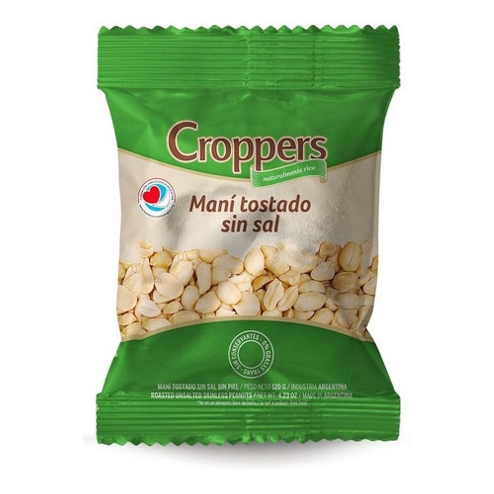 Mani Tostado sin Sal Croppers 105 gr - arjosimarprod