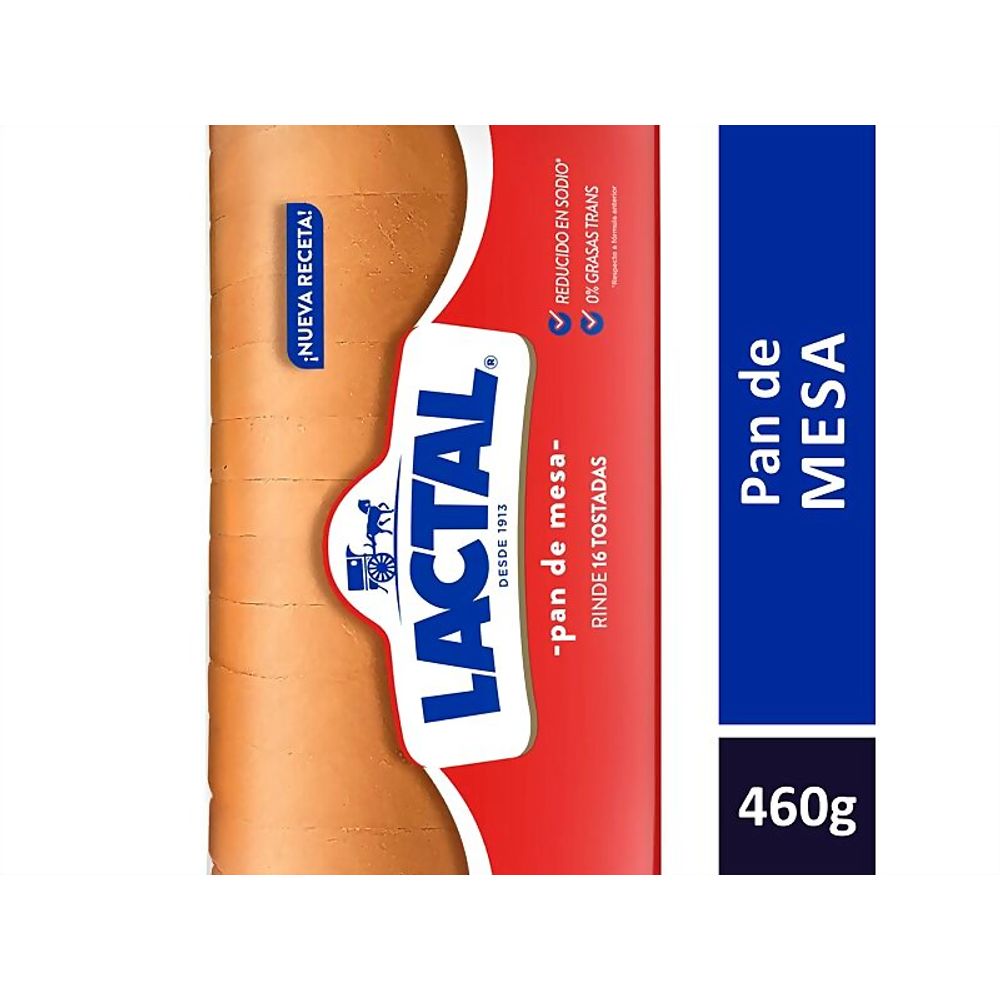 Pan de Mesa Blanco Nueva Formula Lactal 460 gr - arjosimarprod