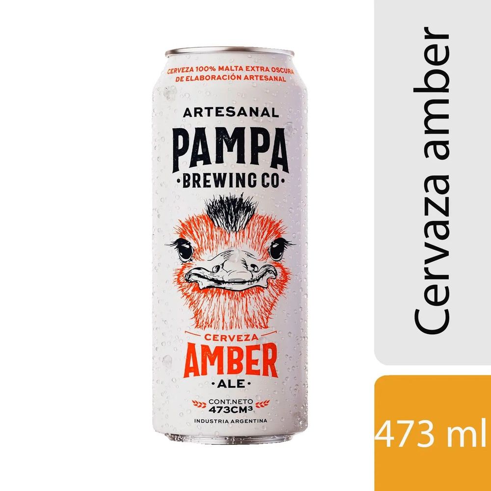 Cerveza Amber Ale Pampa Brewing 473 cc - arjosimarprod